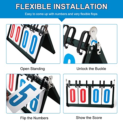 Snapklik.com : Portable Table Top Metal Scoreboard Flipper, Multi ...