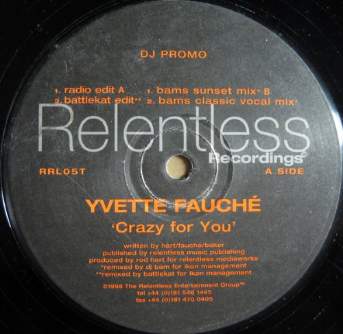 Crazy For You - Yvette Fauche 12": Amazon.fr: CD et Vinyles}
