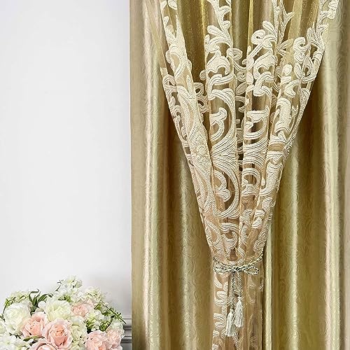 Double Layer Curtains with Valance