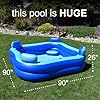 Amazon.com: Rukala™ Inflatable Pool with Seats and Headrests 8' x 8 ...