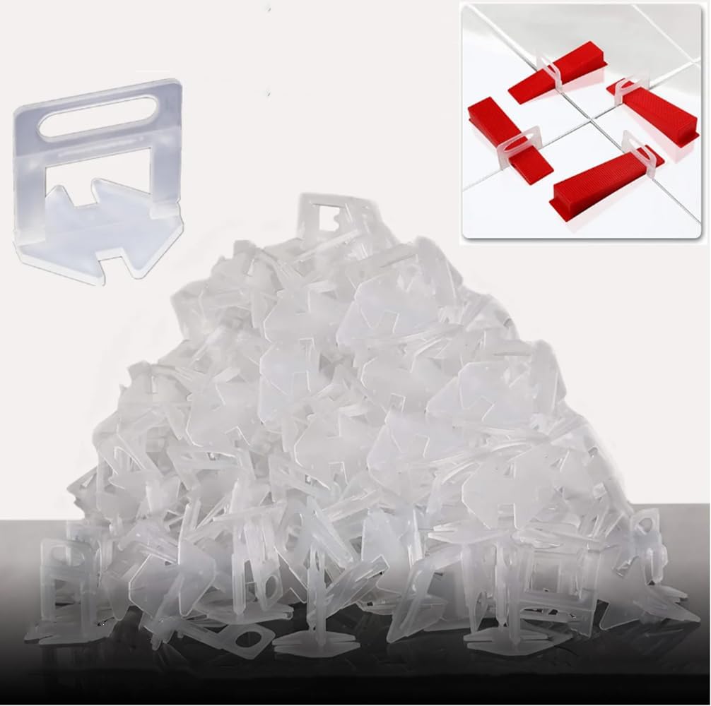 500PCS Tile Leveling System Clips 1.5mm Plastic Tile Spacers Clips DIY ...
