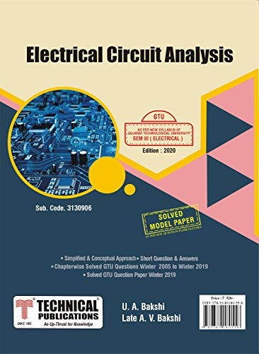 Electrical Circuit Analysis for GTU 18 Course (III - EE - 3130906) – 2020 Edition eBook : Bakshi ...