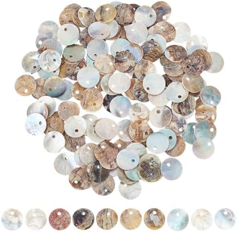 HOBBIESAY Shell Charms Platte Ronde Schelpen Charms Natuurlijke ...