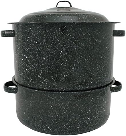 Granite Ware Cuiseur vapeur à 2 niveaux en acier émaillé de 19 litres ...
