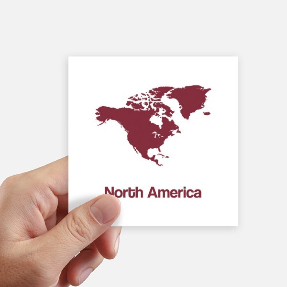 Buy North America Continent Outline Sticker Square Waterproof Stickers ...