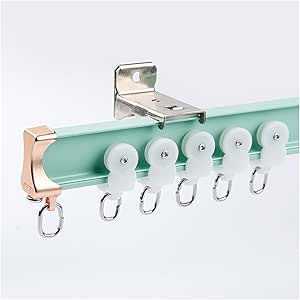 Amazon.co.jp: Wall Mount Bendable Curtain Rod and Bay Window Fittings ...