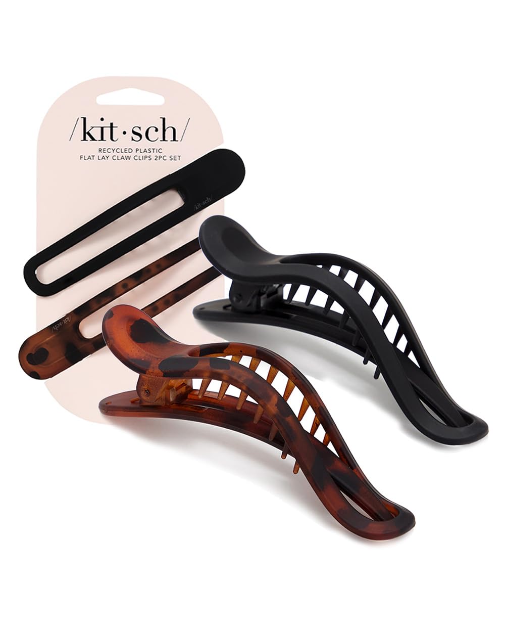 Amazon.com : Kitsch Flat Hair Clips, Flat Claw Clips for Women, Lay ...