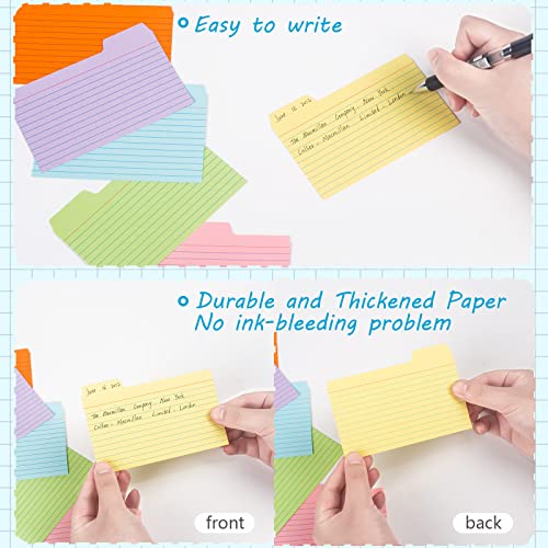 Snapklik.com : Koogel 252 PCS Tabbed Index Cards, Colorful 3 X 5 Inch ...