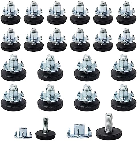 Yinpecly Thread Adjustable Furniture Levelers Screw in Threaded ...