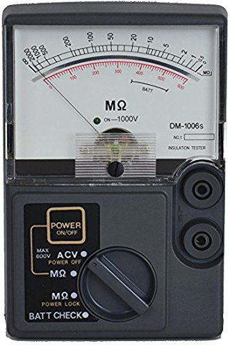 Yokins Analog Insulation Resistance Tester 1000V, 2000 Mega Ohms ...