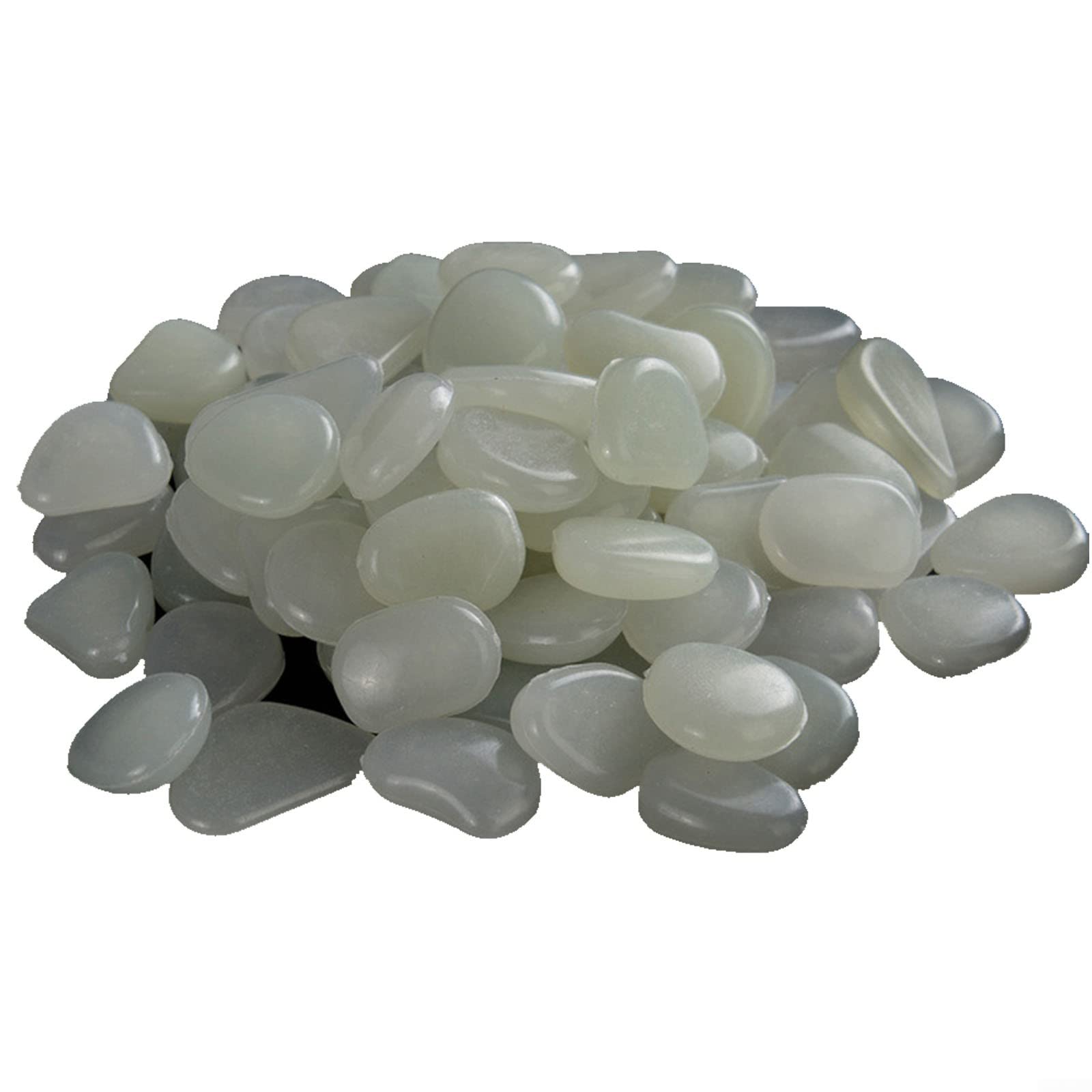 50Pcs Glow In The Dark Pebbles Stones Luminous, Glow In The Dark ...