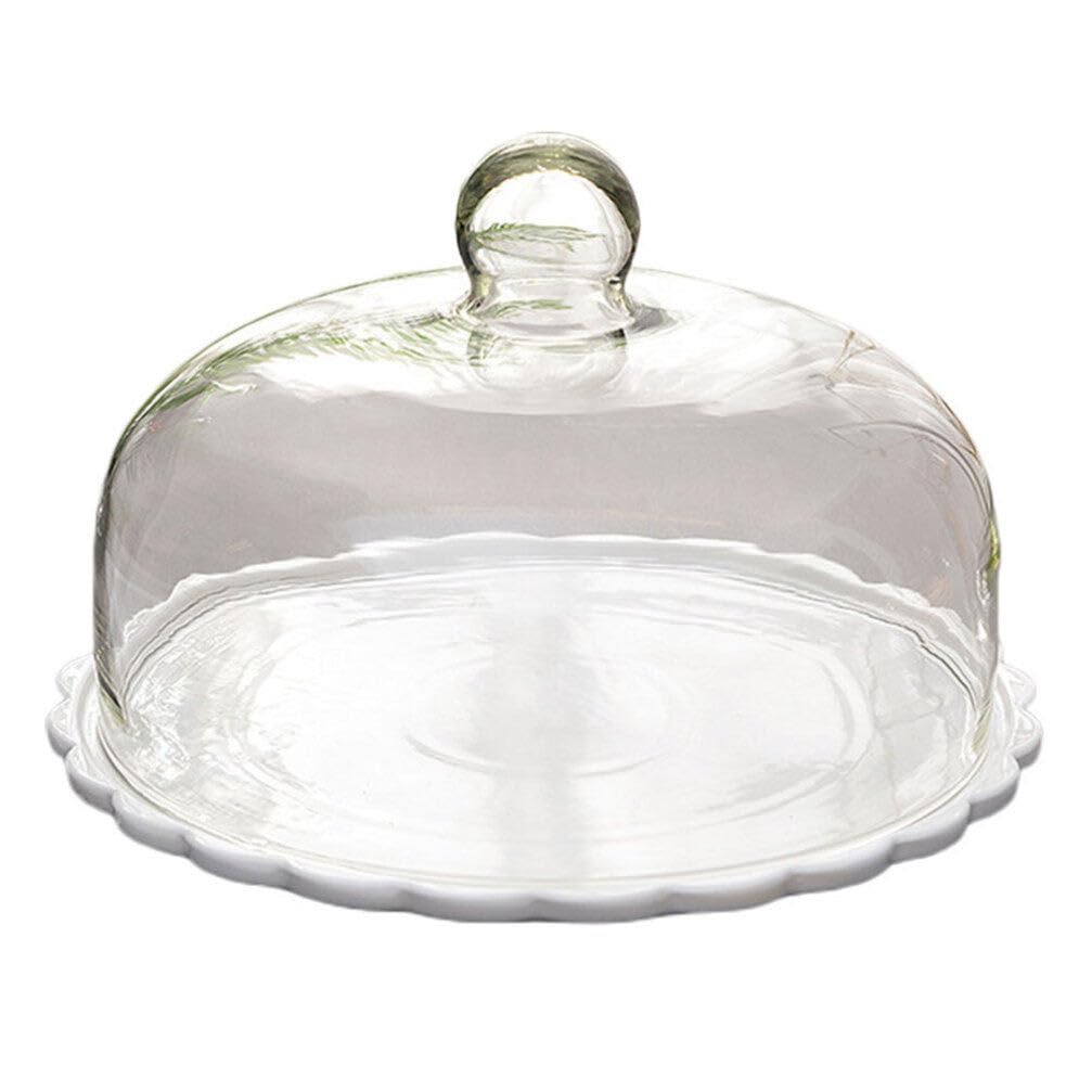 Amazon.com | Angoily 9 Inch Small Clear Glass Dessert Cloche Dome Cake ...