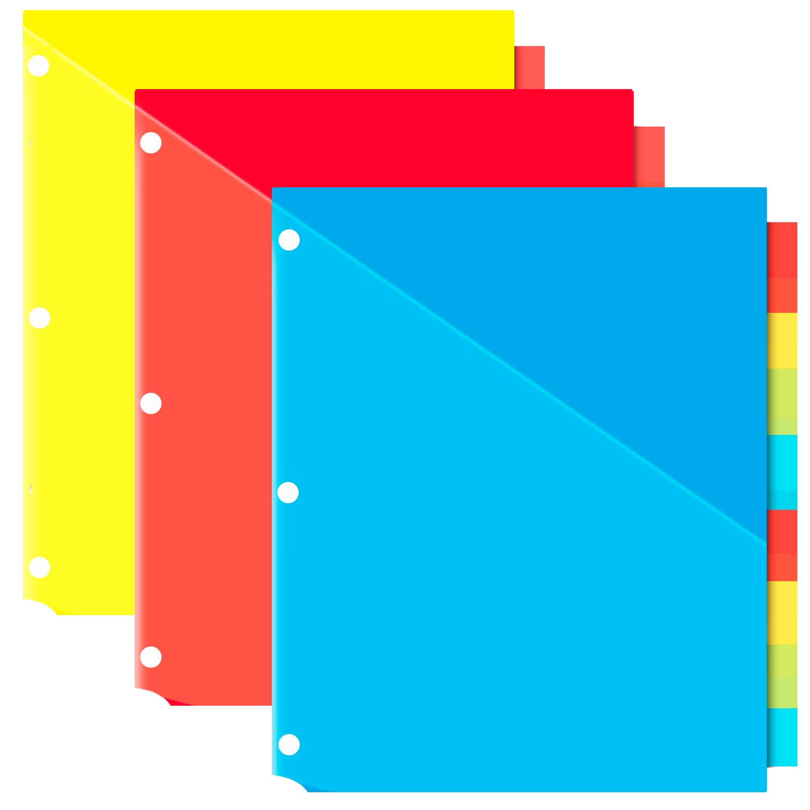 Snapklik.com : INFUN Plastic 8-Tab Dividers