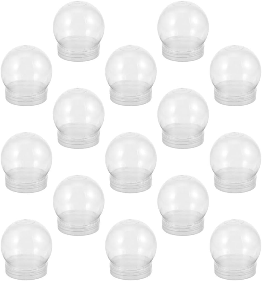Amazon.com: Snow Globes 15pcs DIY Clear Plastic Water Globe Make Your ...