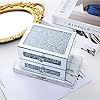 Amazon.com: 2-Layer glass jewelry box for Women,Precious item storage ...