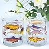 Amazon.com | BZTVXMZ Fishing Glass Set-10oz Whiskey Glasses Set of 2 ...