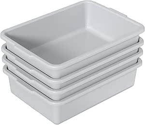 Sadstory 13 L Plastic Commercial Wash Basin, Rectangle Plastic Bus Tubs ...