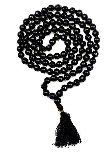 Galaxy Gems Handmade Hakik Mala Original Certified Real Black Hakik ...