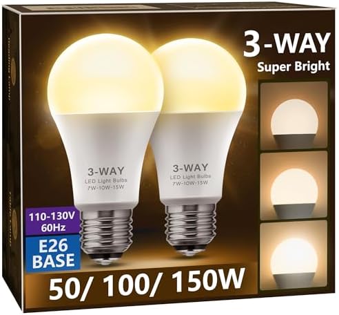 SETEN 2-Pack Mogul Base 3 Way Bulbs LED 10/20/30 Watts,Replacement ...