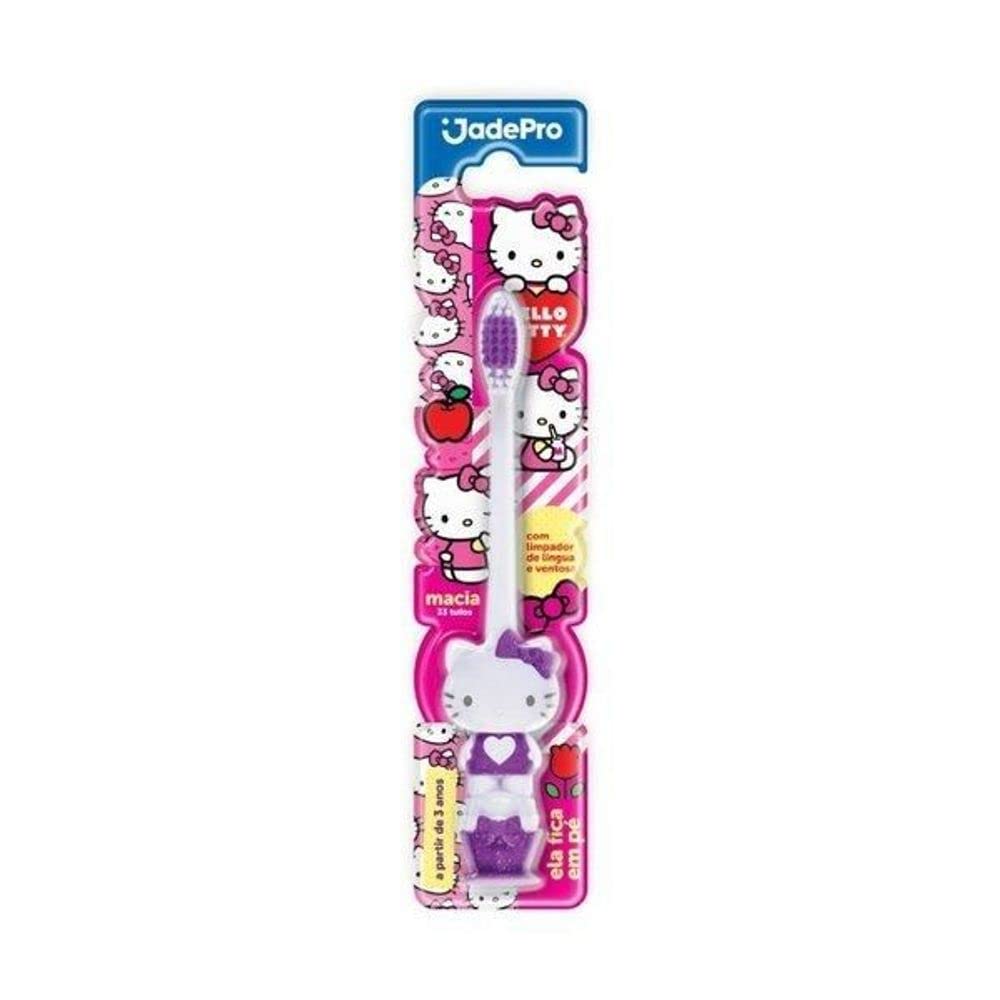 JADEPRO Escova Dental Jadepro Infantil Hello Kitty Com Ventosa Macia ...