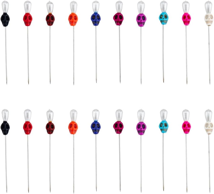 Amazon.com: SUPERFINDINGS 20Pcs 10 Colors Skull Dyed Synthetic ...
