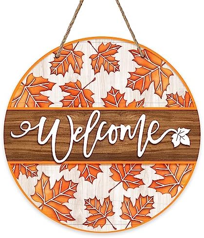 Amazon.com: Moucuny Hello Fall Sign for Front Door Thanksgiving Wooden ...