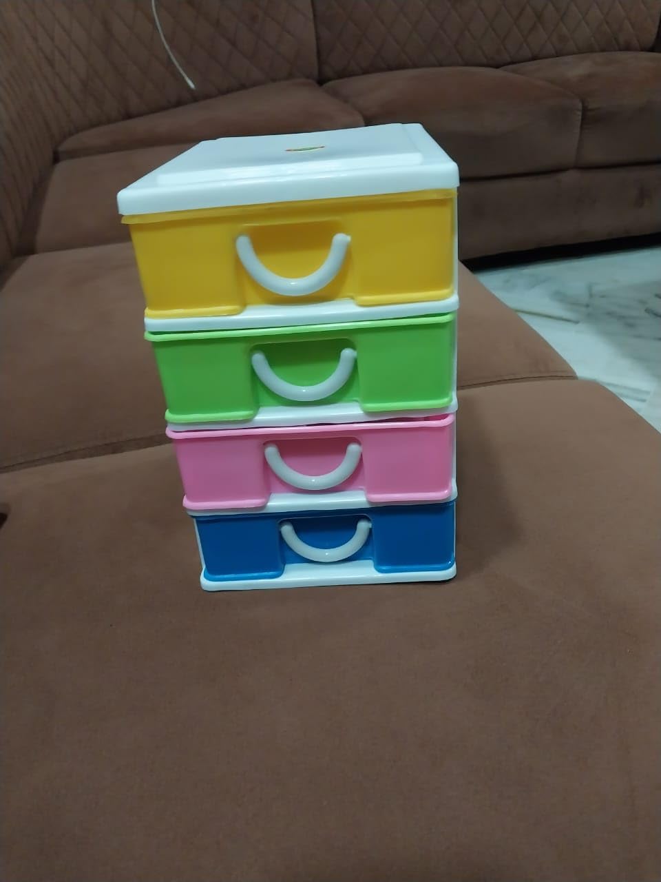 Kuber Industries Plastic Four Layer Drawer Storage Cabinet Box (Multi ...