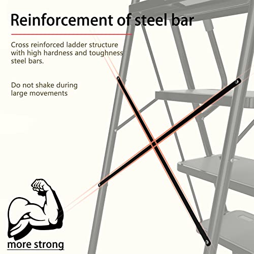 Snapklik.com : SUZHI Step Ladder, Four Step Safety Ladder 4 Step Ladder
