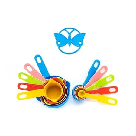 ATEVON 10-Piece Measuring Cups and Spoons Set – Plastic Kitchen ...