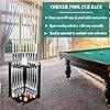Amazon.com: GACCO BILLIARDS Corner Pool Cue Holder Rack Hold 10 Cue ...