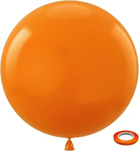 Amazon.com: Bezente Orange Giant Balloons 36 Inch - 8 Pack Jumbo Orange Balloons Large Round ...