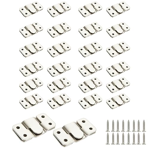 WOPPLXY 48PCS Flush Concealed Mount Bracket – 24 Pairs Stainless Steel ...