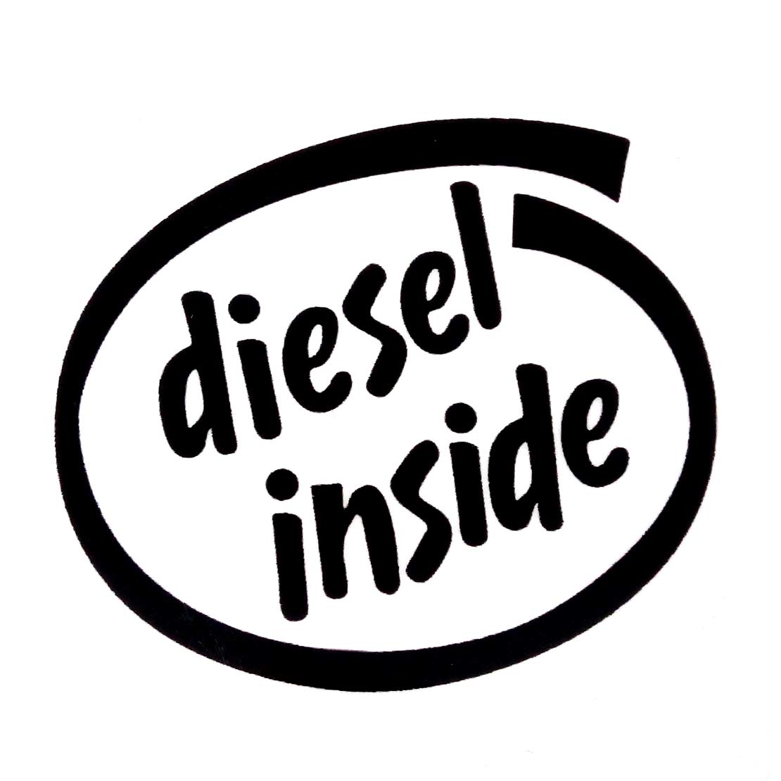 Diesel Inside Fuel lid Sticker Reflective Transparent Weatherproof ...