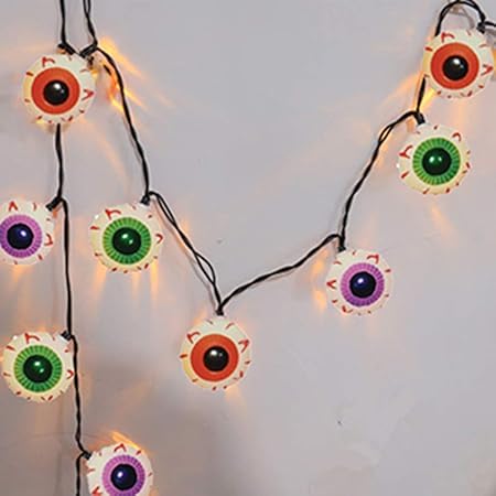 HOUNE Halloween Decorations Halloween Glowing Eyes String Lights with ...