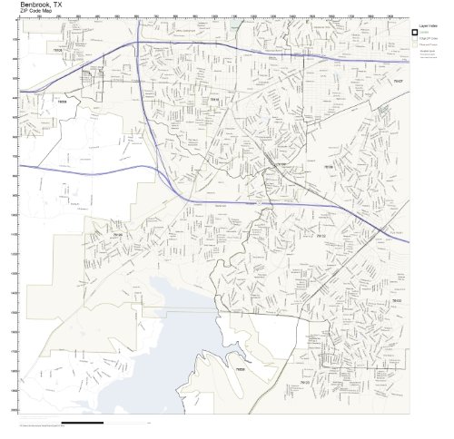 Buy ZIP Code Wall of Benbrook, TX ZIP Code Not Laminated Online at ...
