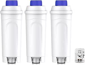 Pack of 3 DLSC002 Coffee Machine Water Filter for Delonghi Water Filter ...
