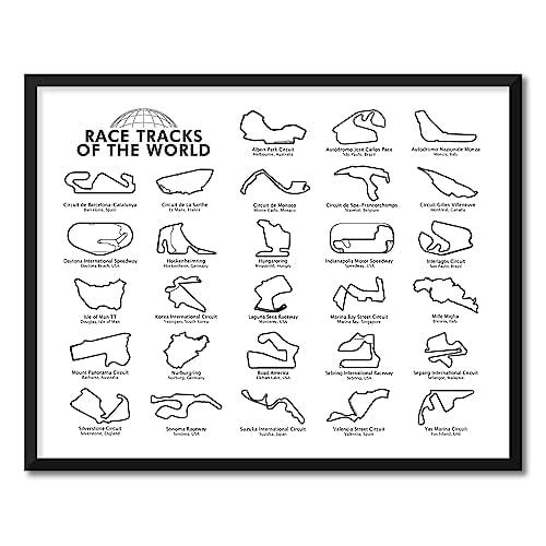 Amazon.com: Custom Car Posters Race Track Circuits of the World Poster ...