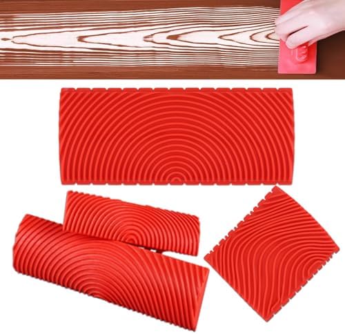 DIQQHI 4-Piece Premium Wood Grain Tool Kit | Natural Faux Wood Paint ...