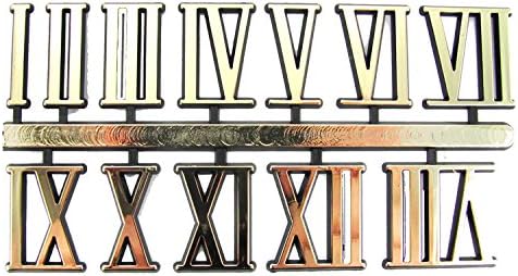 Amazon.com: AnB Collectibles 1 Inch Gold Roman Numerals - 12 Count ...