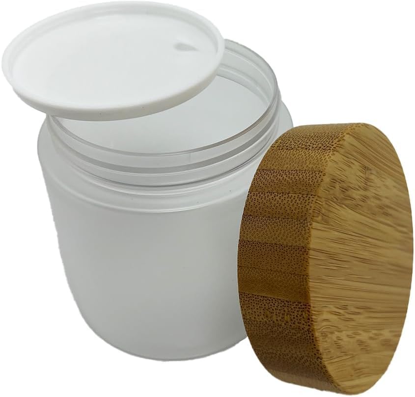 Amazon.com: BEECO GIF2U Empty Bamboo Lid Jar 8oz/250g,Refilable Plastic ...