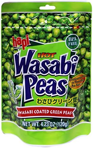 Amazon.com: Hapi Snacks Hot Wasabi Peas 9.90oz