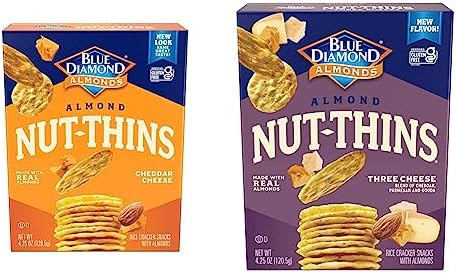 Amazon.com: Blue Diamond Almonds Nut Thins, Gluten Free Cheddar Cheese ...