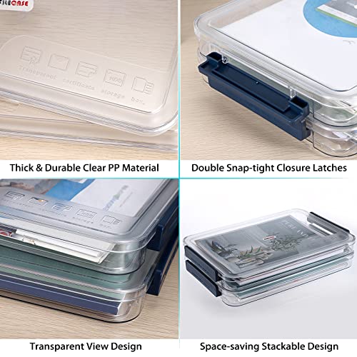 Snapklik.com : BTSKY 2 Pack Clear Plastic Stackable Storage Box File ...