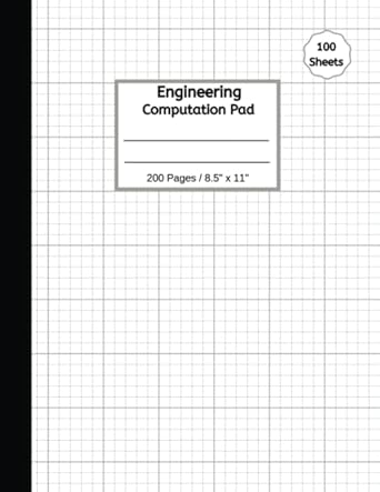 Engineering Computation Pad 100 Sheets: 8-1/2" x 11", Quad Ruled Grid ...