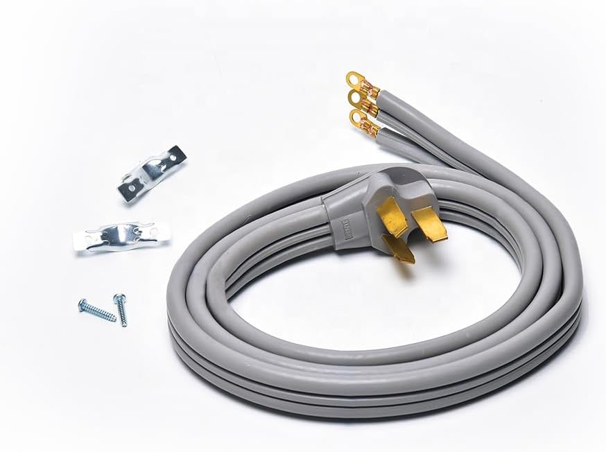 Amazon.com: Range Cord, 10-50 Male Plug, 3-Prong, SRDT, 8/2+10/1, 40 ...