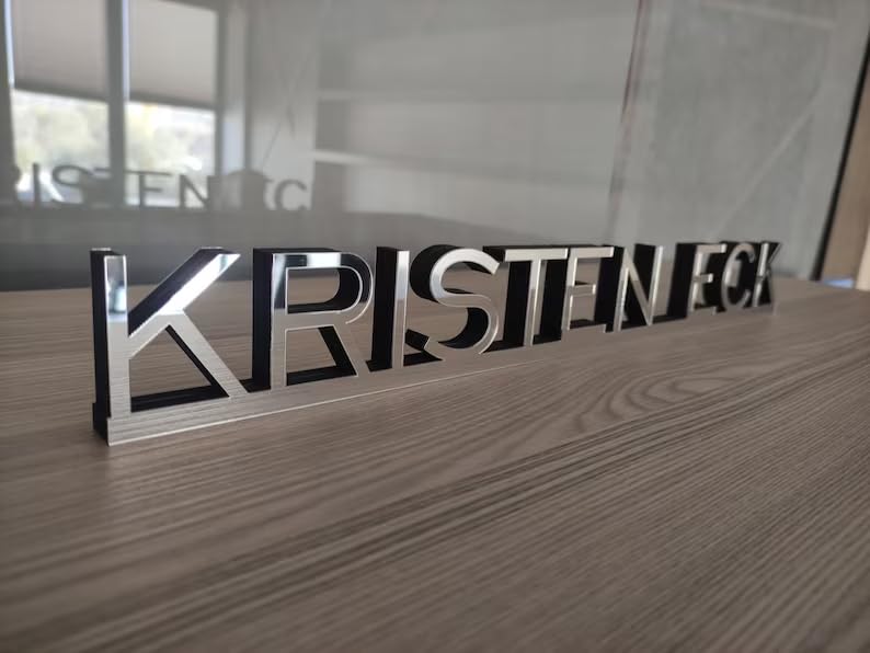 Amazon.com: Free Standing Custom Acrylic Custom Name Sign, Personalized ...