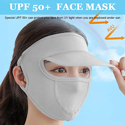 PALAY® Sun Hat for Women with Face Mask, Breathable Face Cover for ...