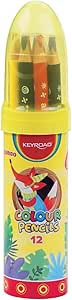 Amazon.com : Keyroad Jumbo Triangular Colouring Pencils - Pack of 12 ...