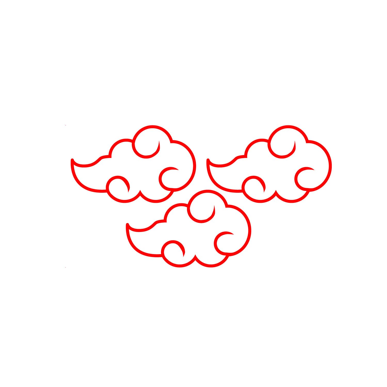 Amazon.com - Akatsuki Anime Cloud Logo Black Outline Vinyl Decal ...