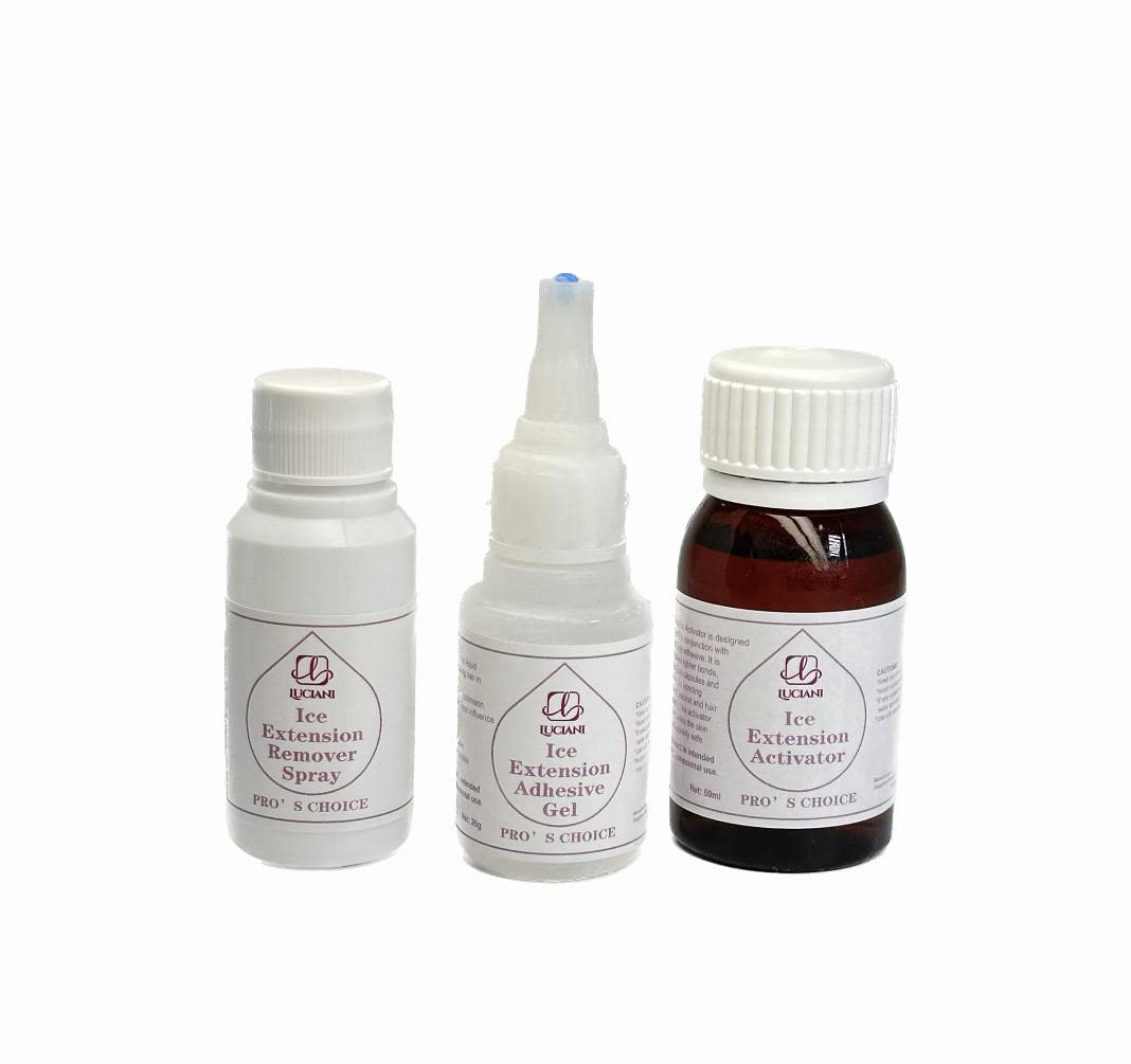 Ice Hair Extension Adhesive Gel With Activator Remover Kit Cold ...